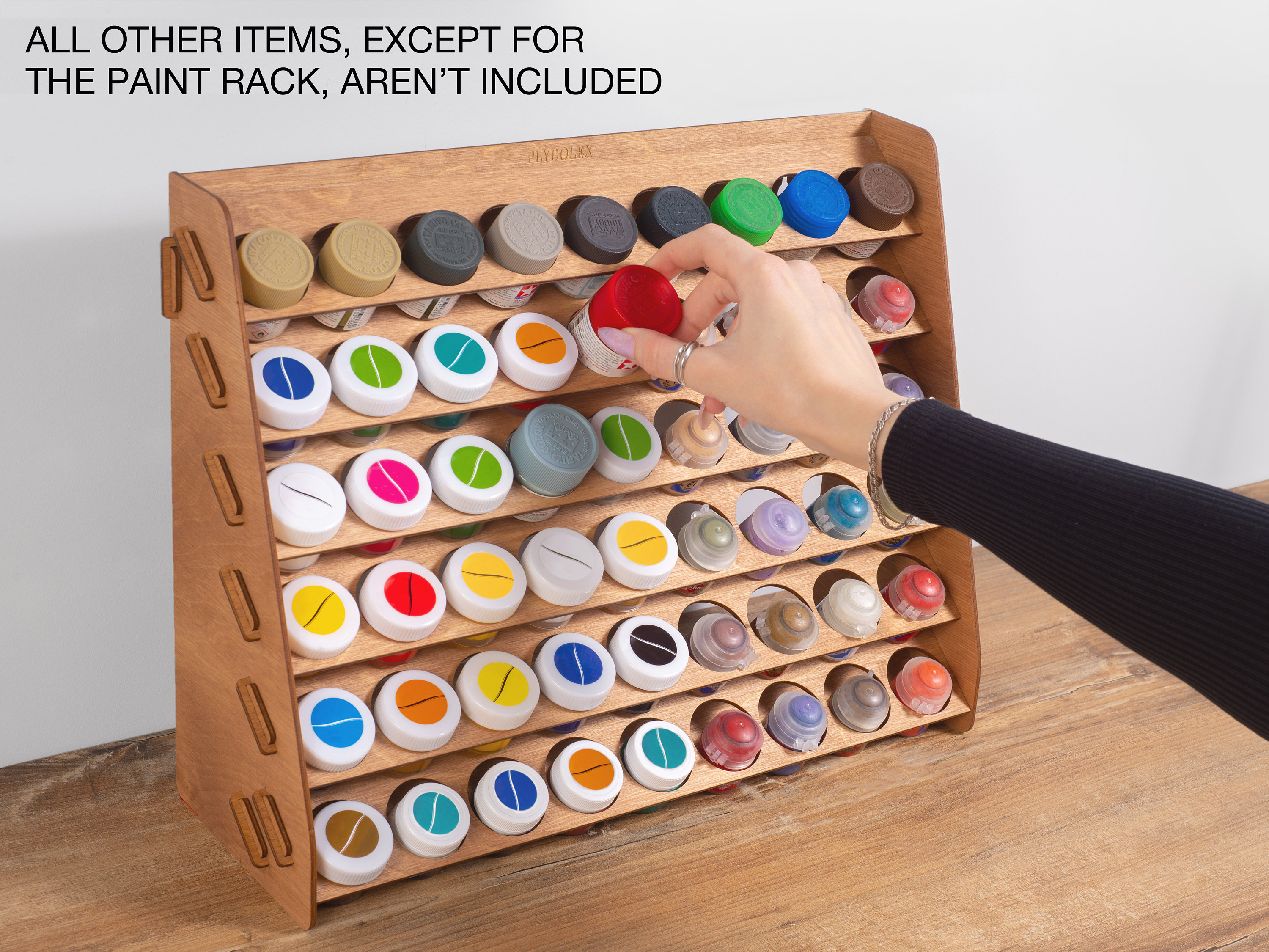 Tamiya Warhammer Paint Rack Organizer With 54 Holes for Miniature Paint ...
