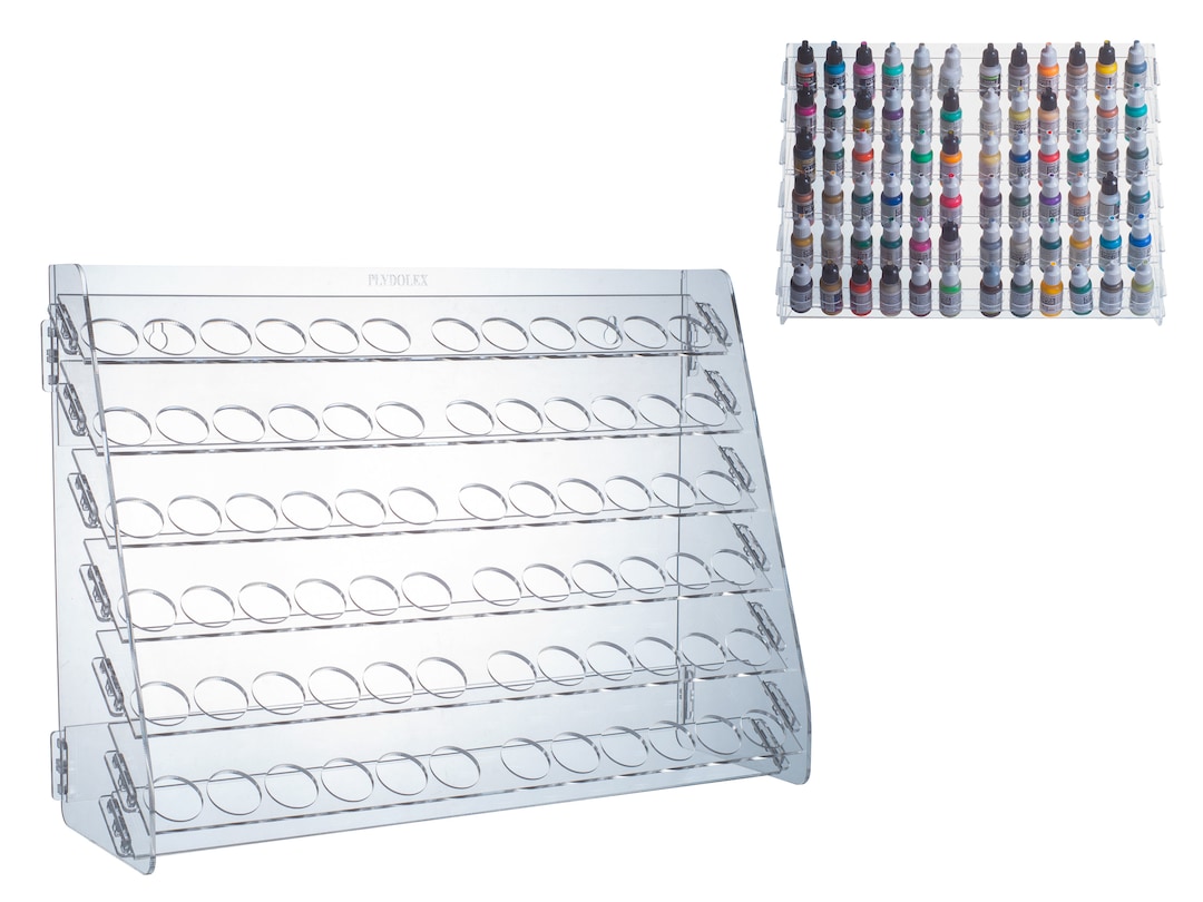 Plydolex Acrylic Paint Storage Organizer With 72 Holes for Vallejo ...