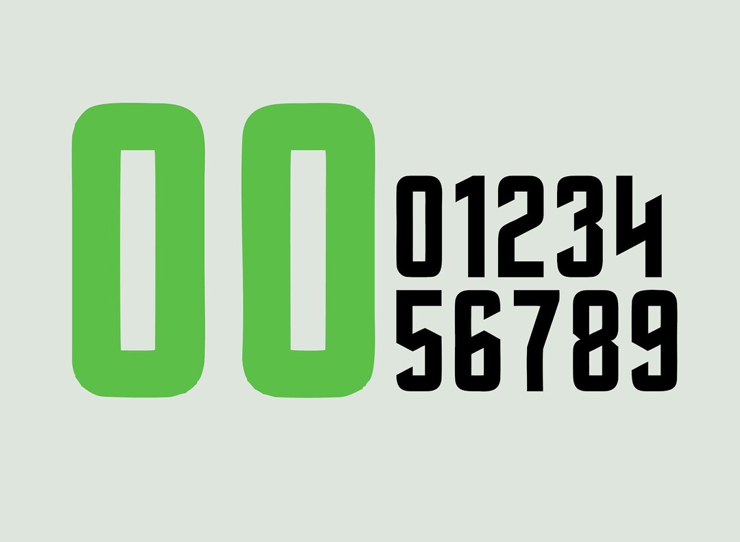 4",6",8",10"-one Color Twill Number for Jersey | 1 Color Professional ...