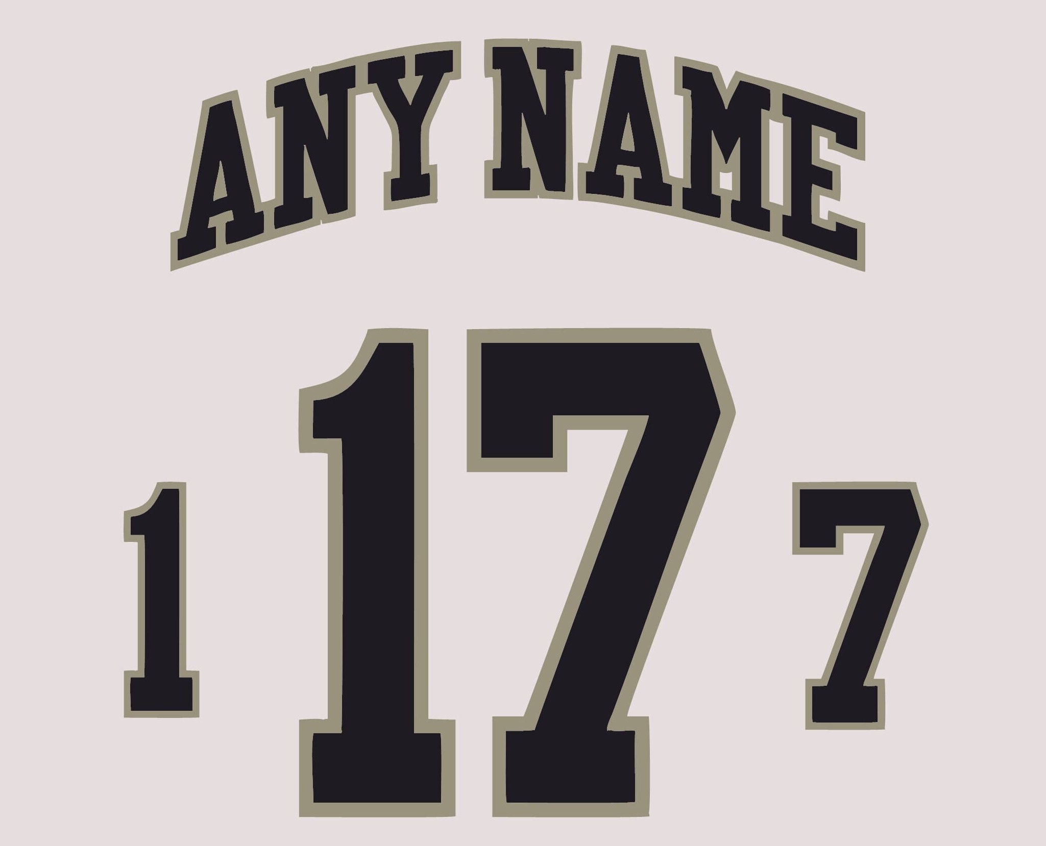 2 Colors Twill Name & Number Kit for Jersey 2 Color layers - Etsy