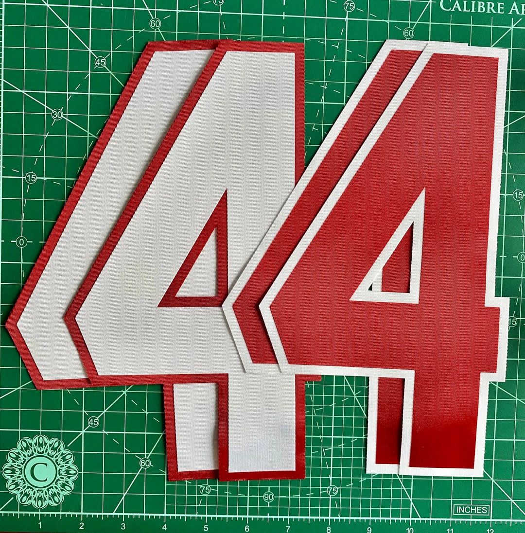4 2 Color Twill Number for Jersey, Athletic Style No Pre-stitched - Etsy