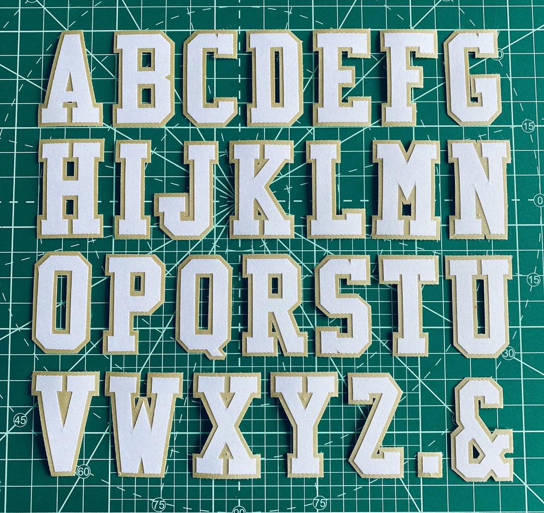 68102 Color Twill Letters for Jersey, Jacket and Uniform, No Pre ...