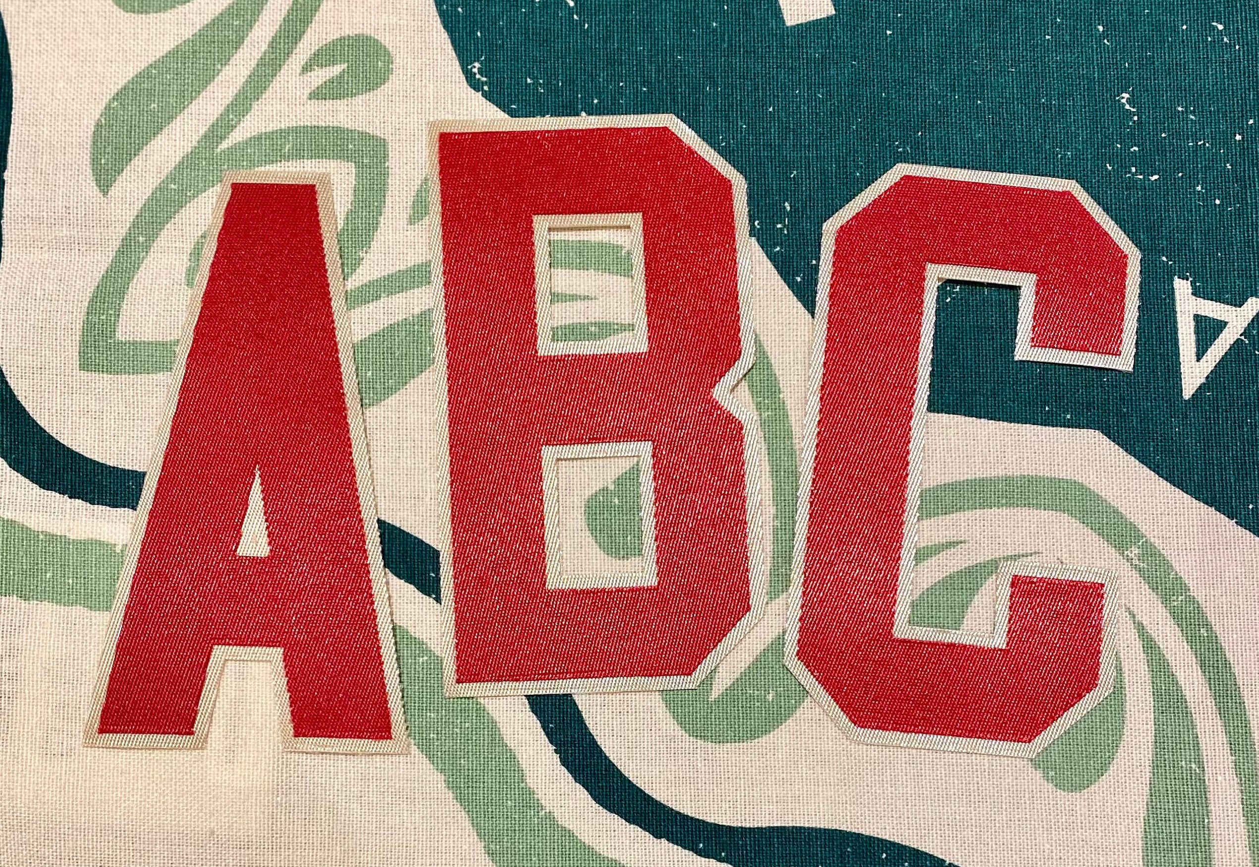 232 Color Twill Letter for Jersey, Athletic Style 2 Color Tackle Twill ...