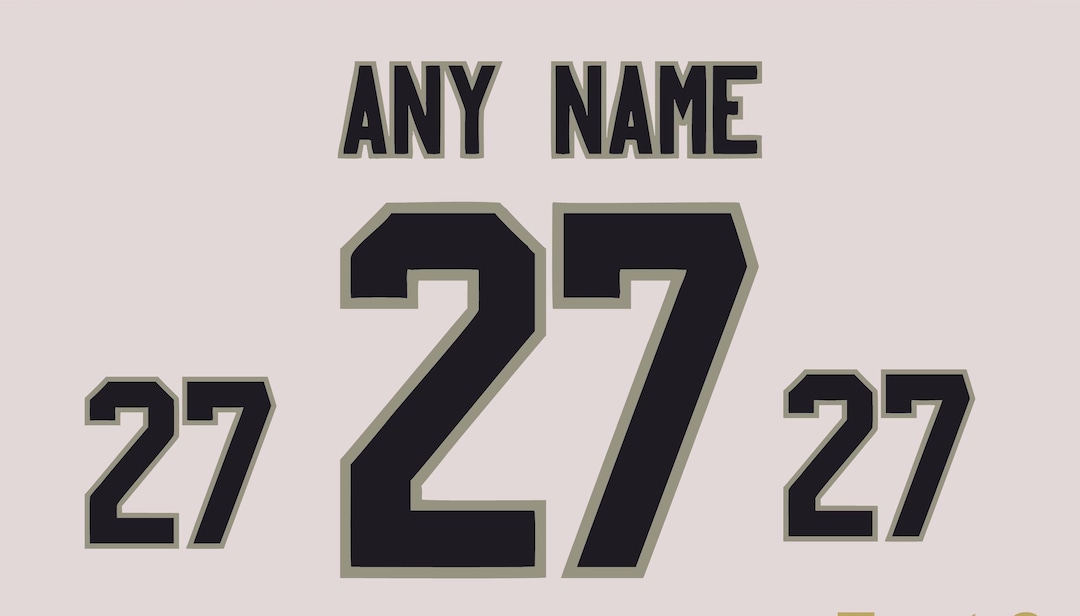 Hockey Name & Number Kit | Two-color Twill | Unstitched - Etsy