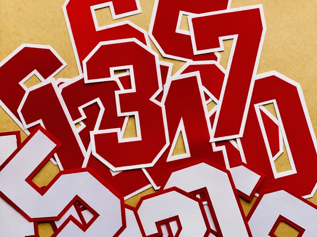 2"3"4" - 2 Color ( 2 Layers) Twill Number for Jersey, Jacket and ...