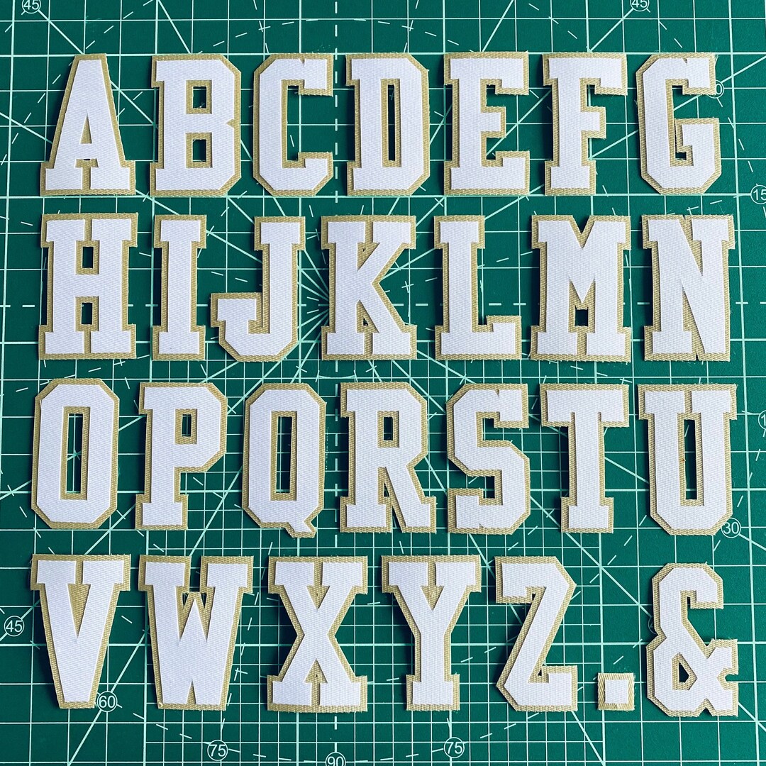 42 Colors Twill Letters for Jersey Jacket and Uniform No Pre-stitched ...
