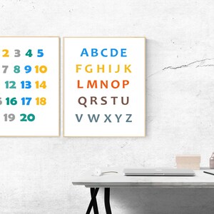 Education Poster - Months - Days - Numbers - ABC Alphabets - Colors ...