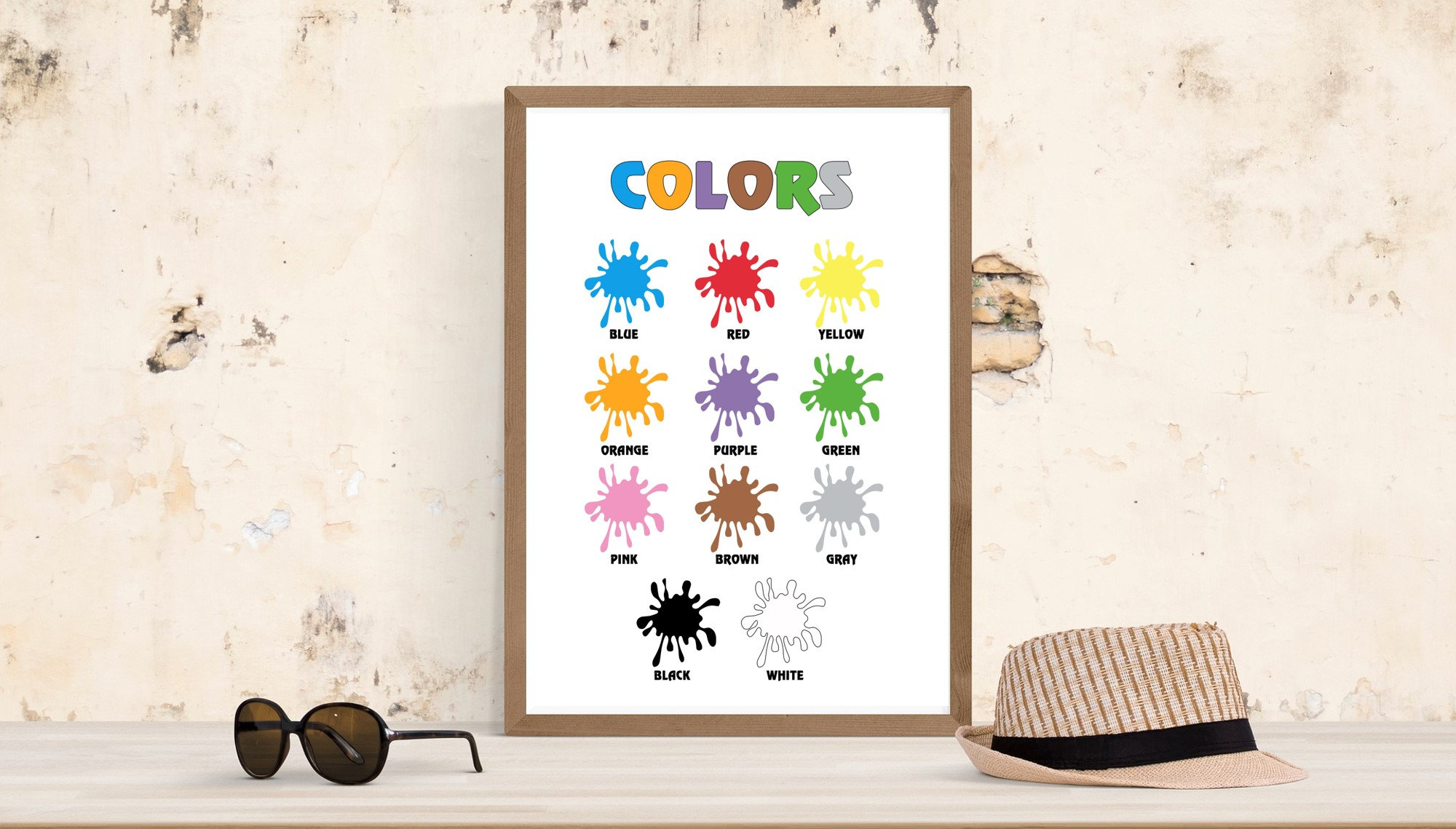 Póster de colores imprimible Colores Impresión de educación Materiales ...