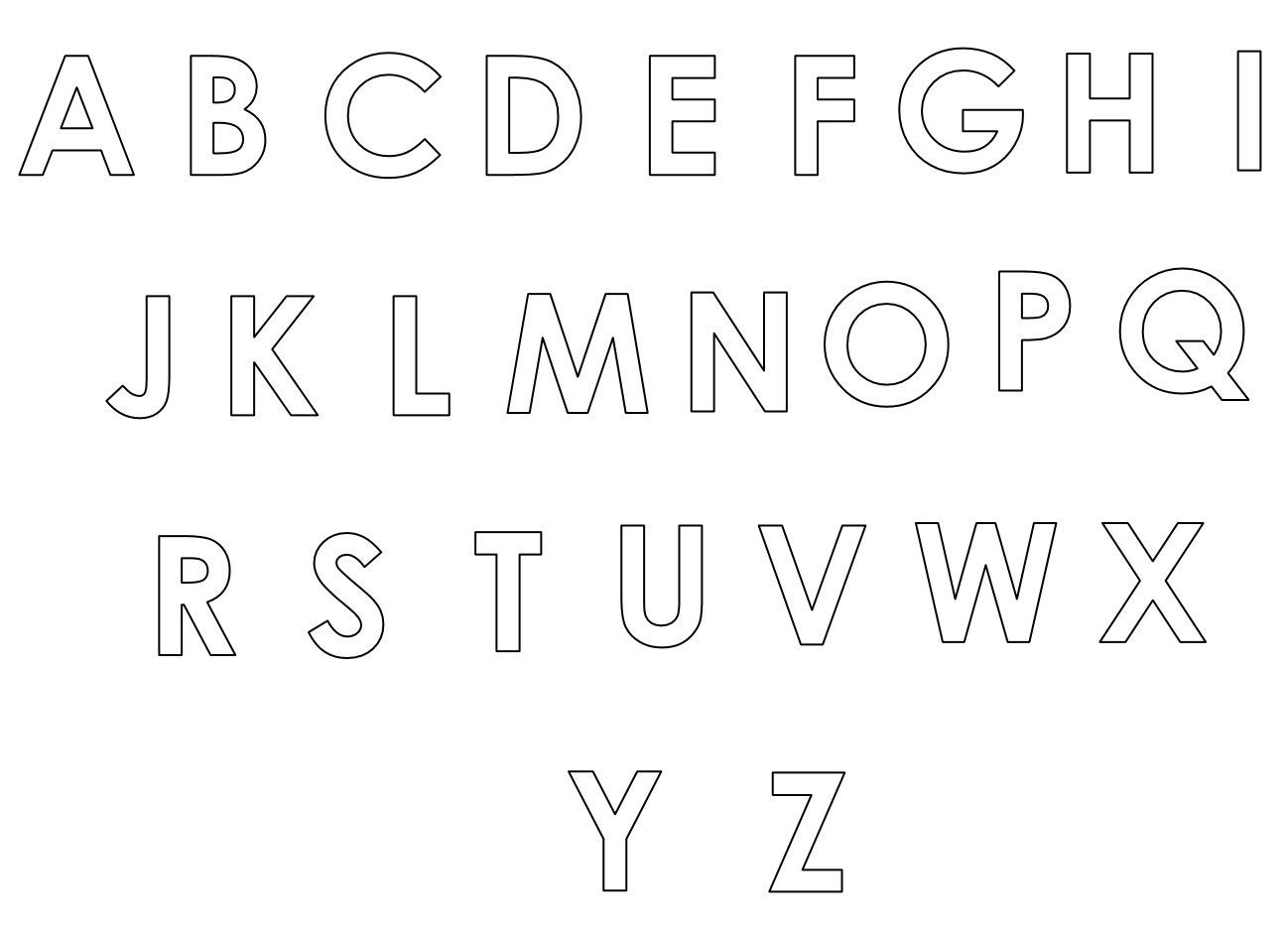 ABC Uppercase Letters PDF 28 Pages Century Gothic - Etsy