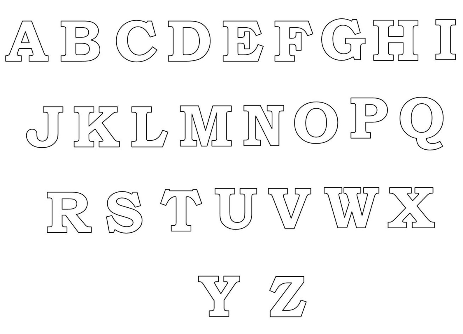ABC Uppercase Letters PDF 28 Pages - Bookman Old Style - Etsy