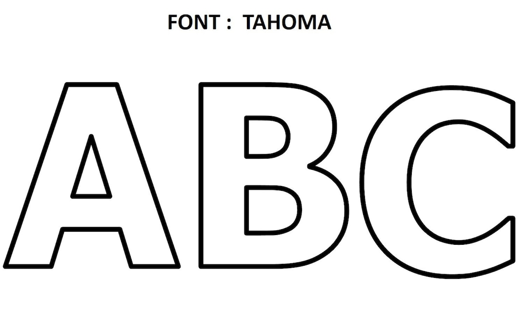 ABC Uppercase Letters PDF 28 Pages - Font Tahoma - Etsy