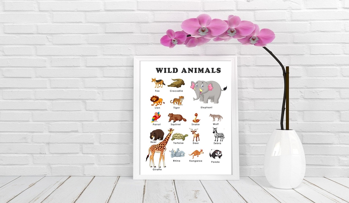 Sea Animals Insects Wild Animals and Farm Animals Printable - Etsy