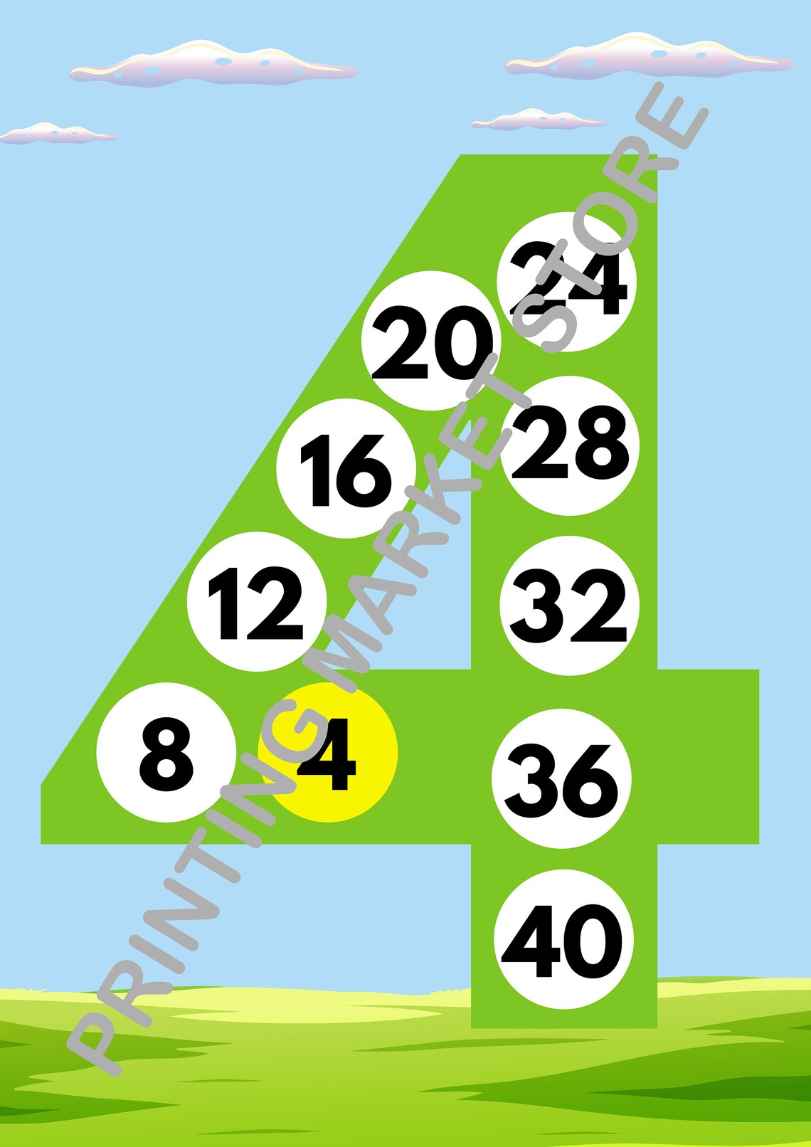 Rhythmic Counting Chart Fun Visual Enjoyable Counting Chart for School ...