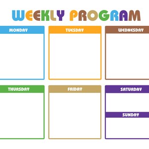 Colorful Printable Students Weekly Planner - Kids - Students Weekly ...
