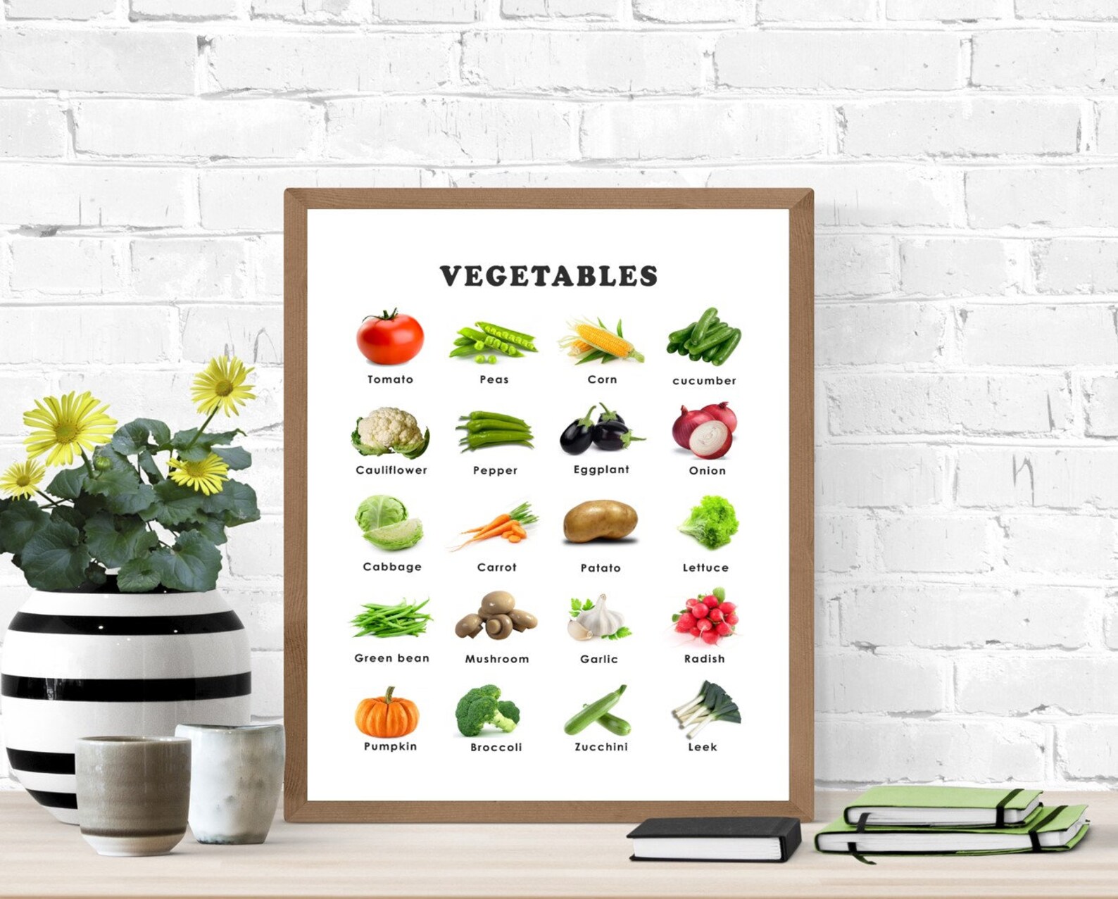 Fruit and Vegetables Printable Set, Learning Resource, Wall Print ...