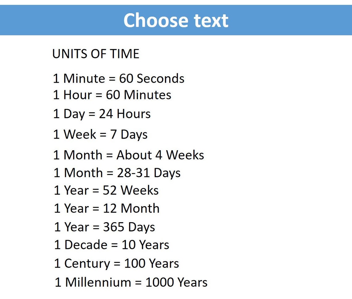 Units of Time Stair Decals, Educational School Decor - Etsy
