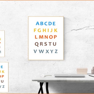 Alphabet Print, ABC Poster, Homeschool Decor, Classroom Decor, Playroom ...