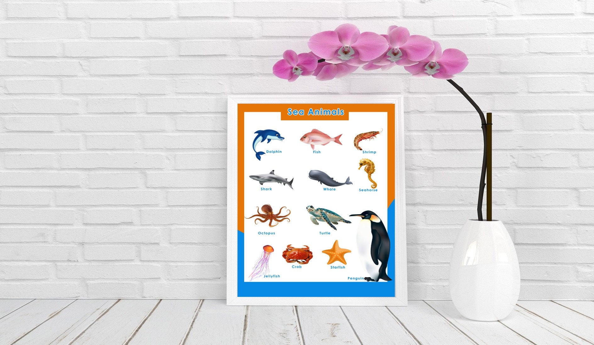 Sea Animals & Insects Printable Set, Learning Resource, Wall Print ...