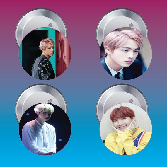 BTS Style Group Pin K-pop Korean Pop Pinback Button - Etsy