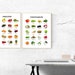 Fruit and Vegetables Printable Set, Learning Resource, Wall Print ...
