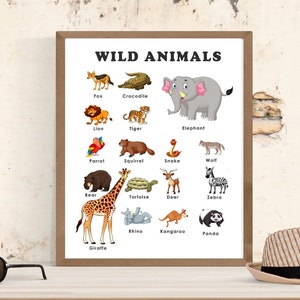 Sea Animals, Insects, Wild Animals and Farm Animals Printable Set ...