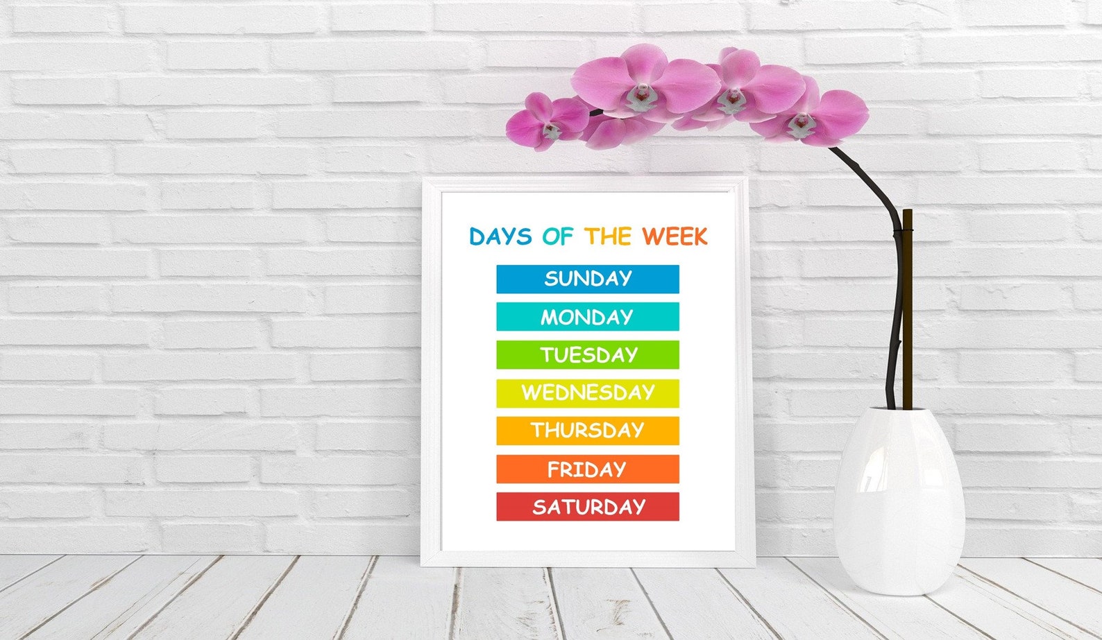 Education Poster Months Days Numbers ABC Alphabets Colors Shapes ...