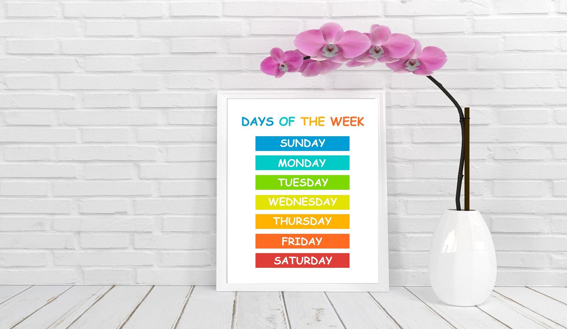 Education Poster Months Days Numbers ABC Alphabets Colors Shapes ...