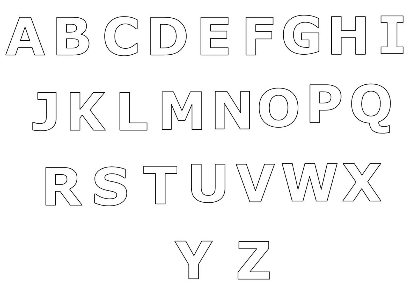 ABC Uppercase Letters PDF 28 Pages Font Verdana - Etsy