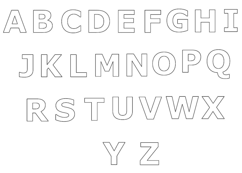 ABC Uppercase Letters PDF 28 Pages Font Verdana - Etsy