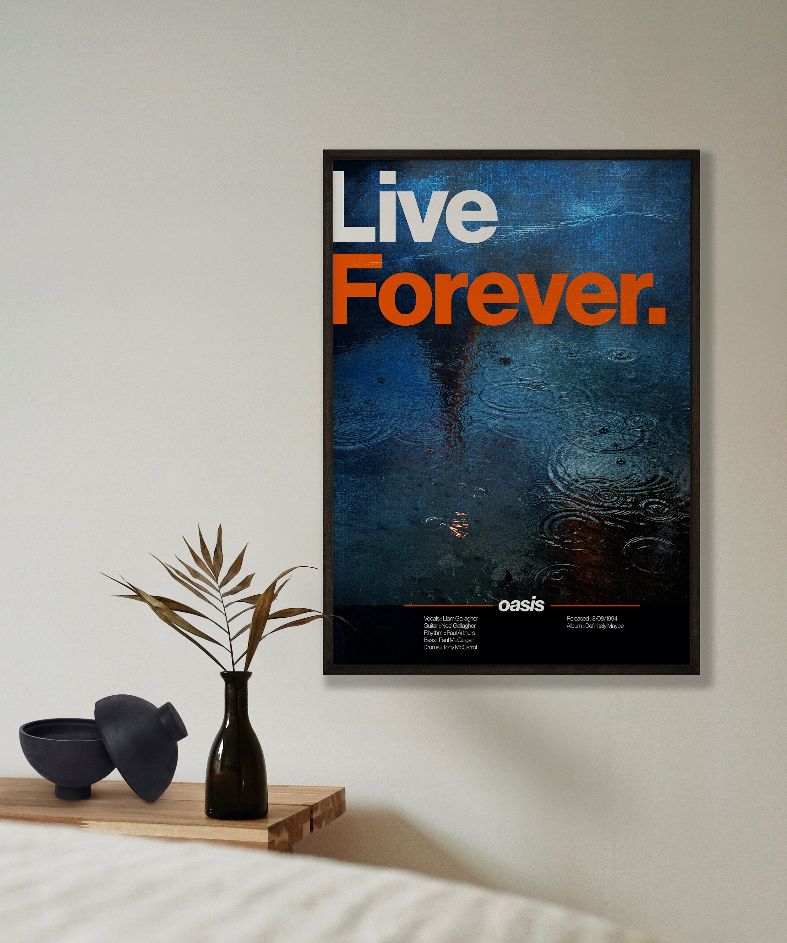 Oasis Band Poster, Live Forever Poster, Britpop Poster sold by ...