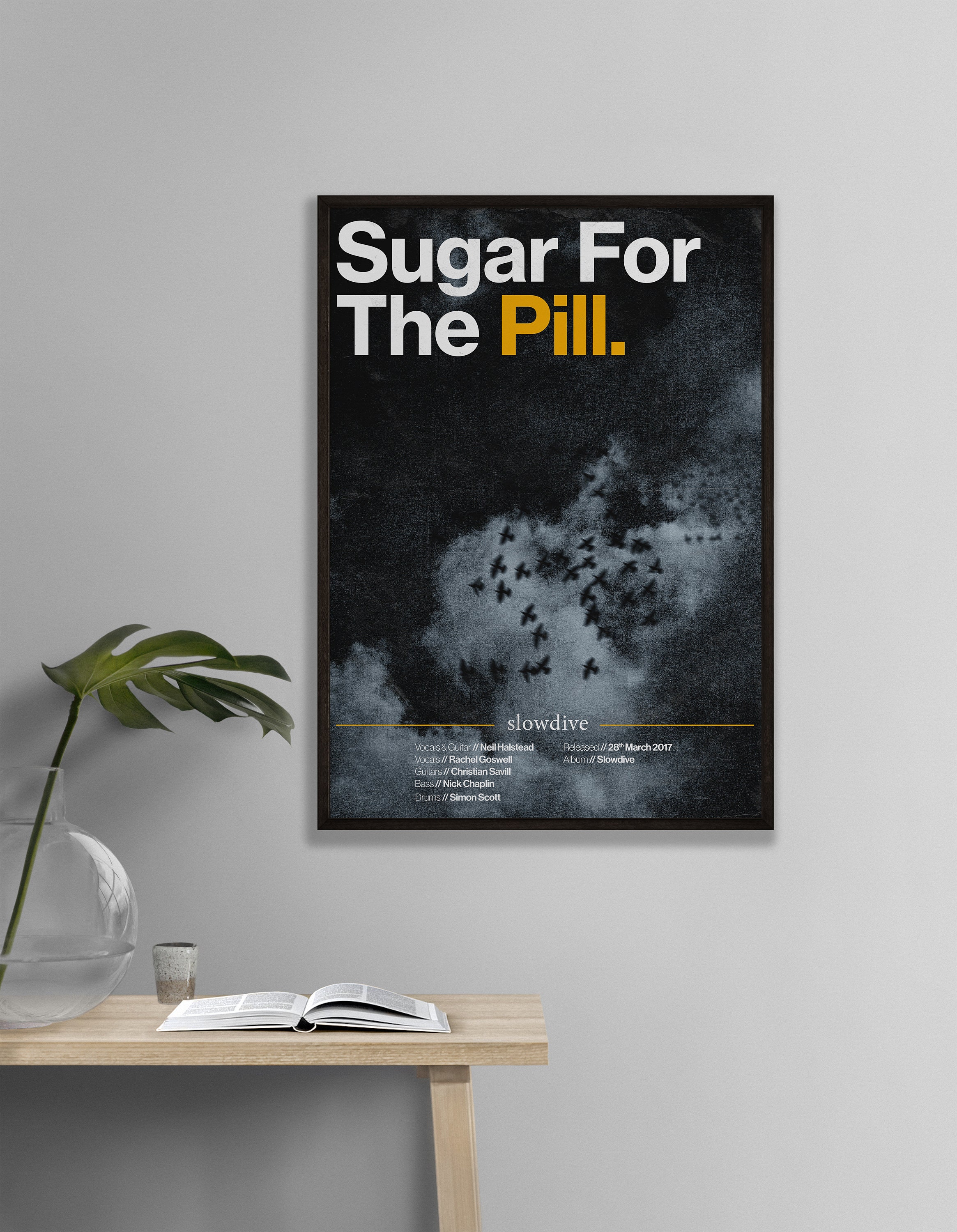 Slowdive Music Poster, Celestial Wall Art, Space Wall Art, Shoegaze ...