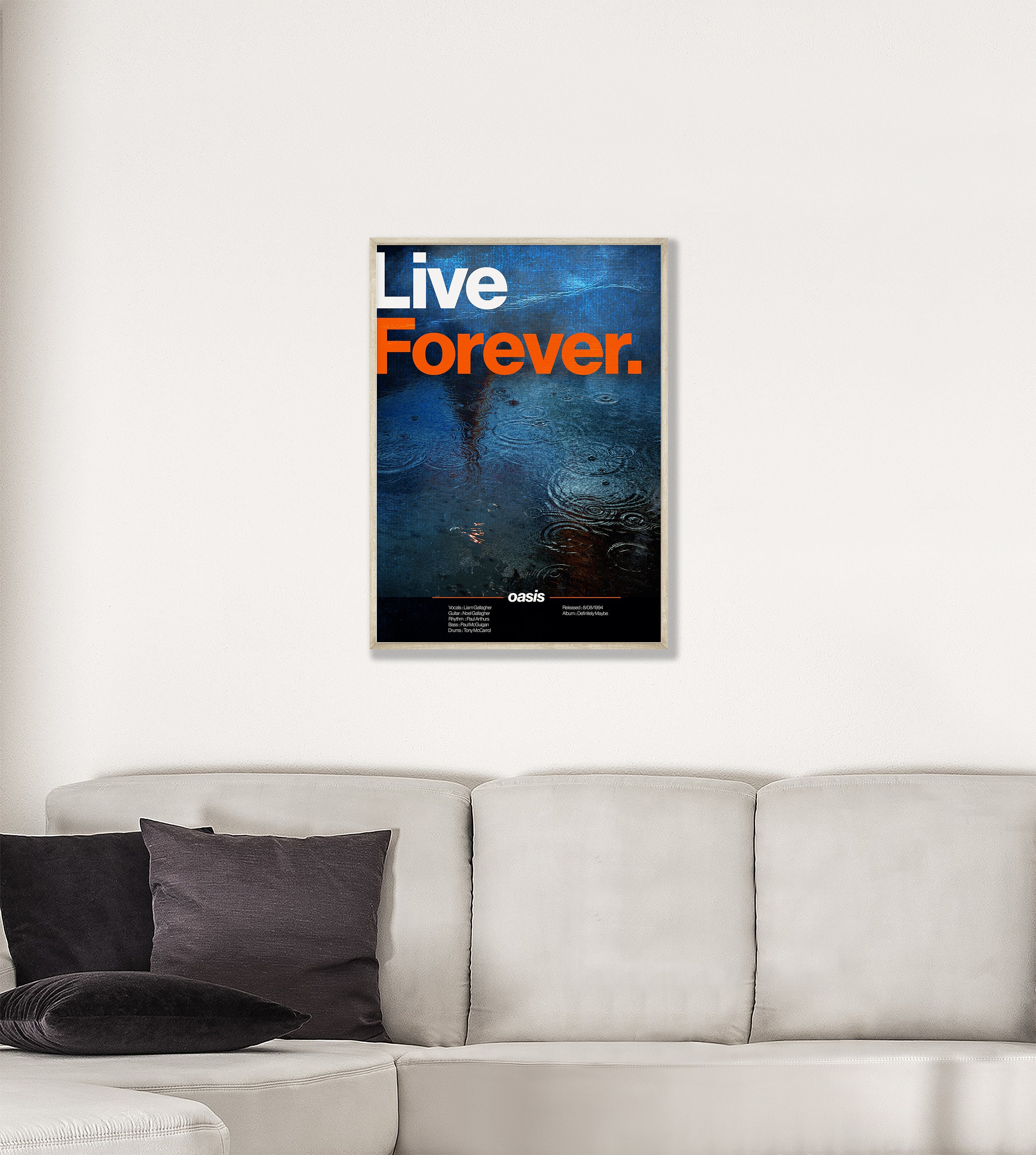 Oasis Band Poster, Live Forever Poster, Britpop Poster sold by ...