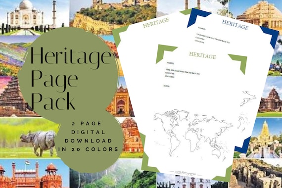 Heritage Page Pack Printable digital Download Family - Etsy