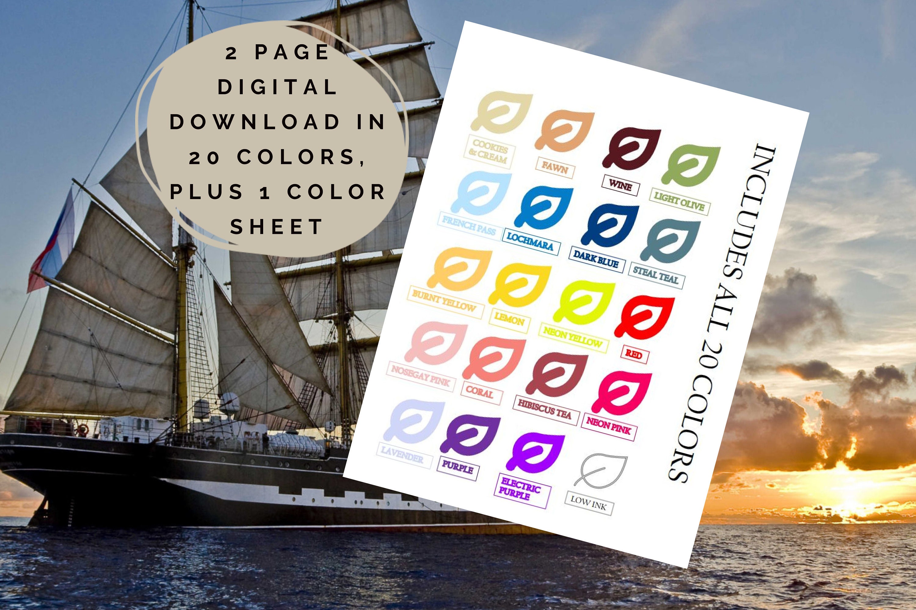 Passenger List Page Pack - Printable (digital Download) Family History ...