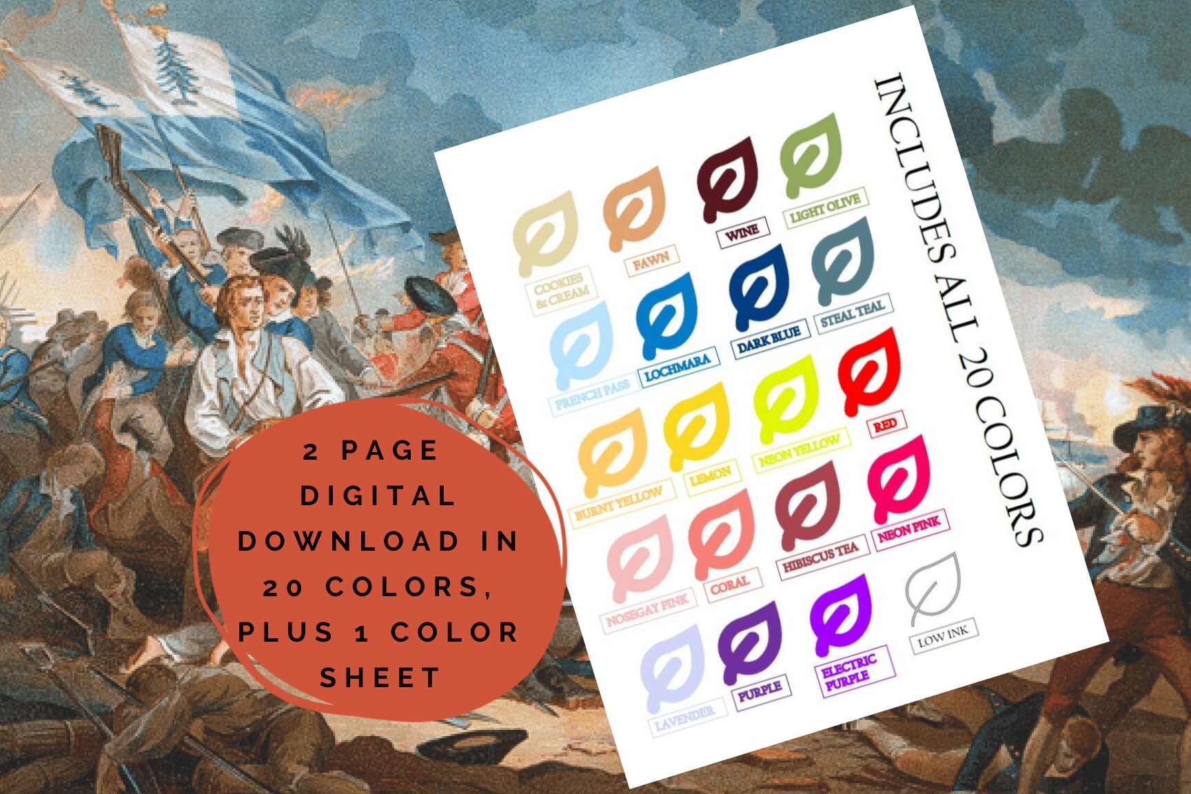 American Revolution Page Pack - Printable (digital Download) Family ...