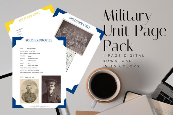 Military Unit Page Pack Printable digital Download Family - Etsy