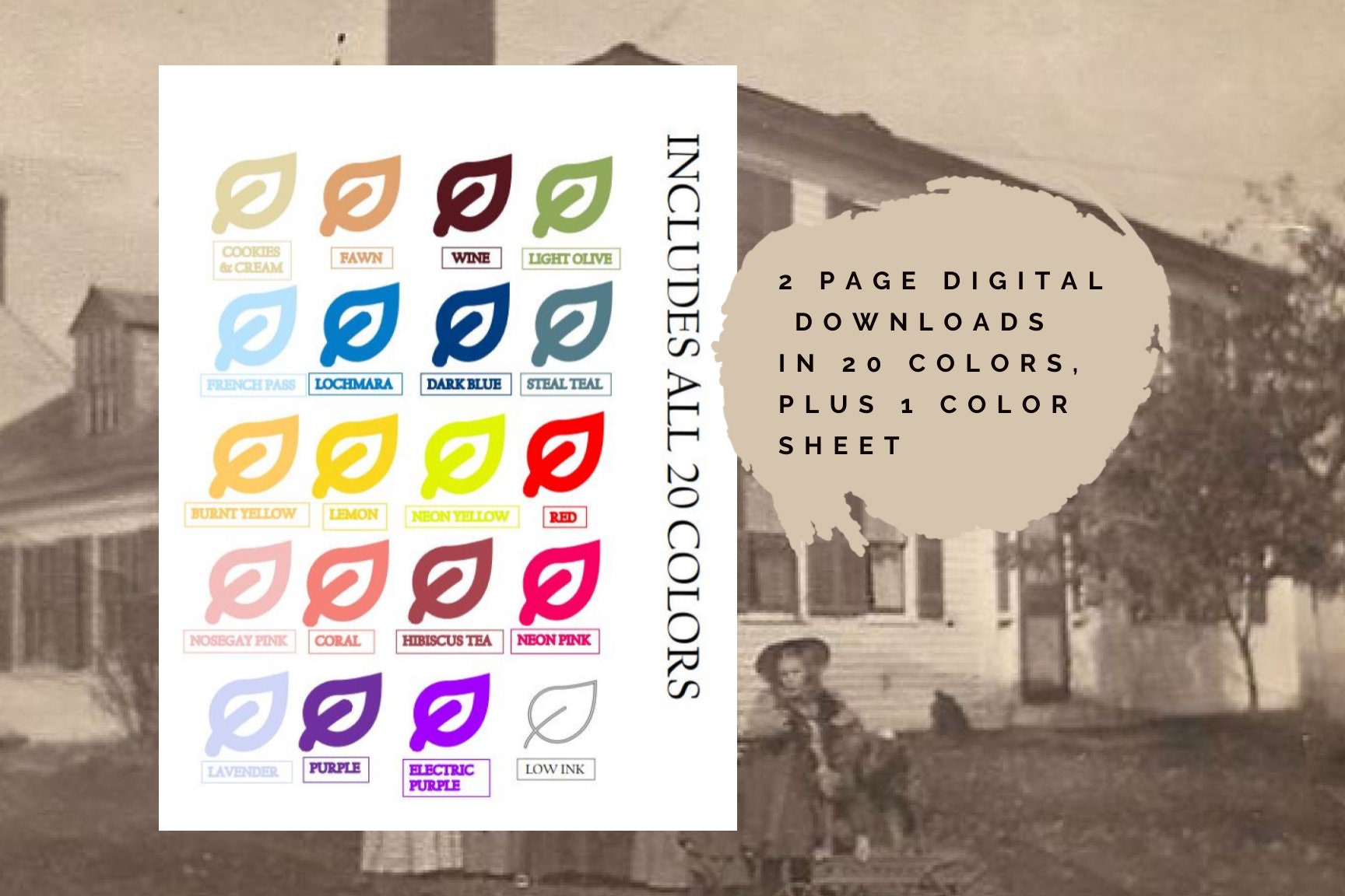 Family Home Page Pack - Printable (digital Download) Family History ...