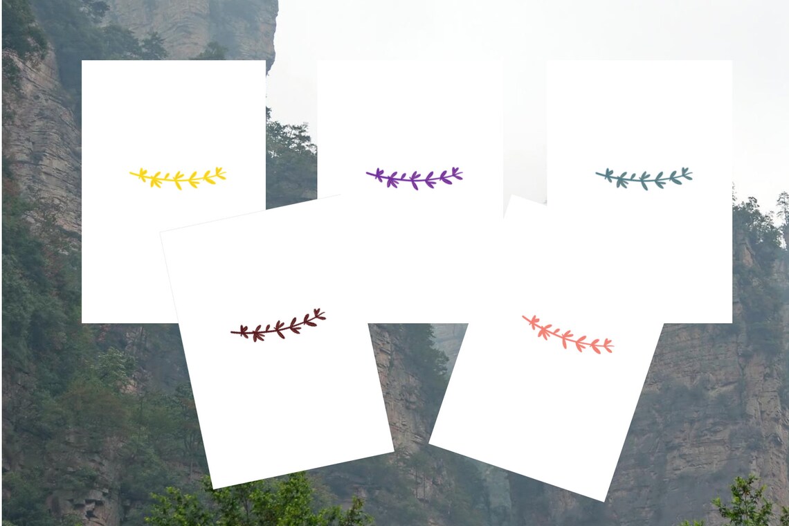 Cover Sheet leaf Page Pack Printable digital Download Family History ...