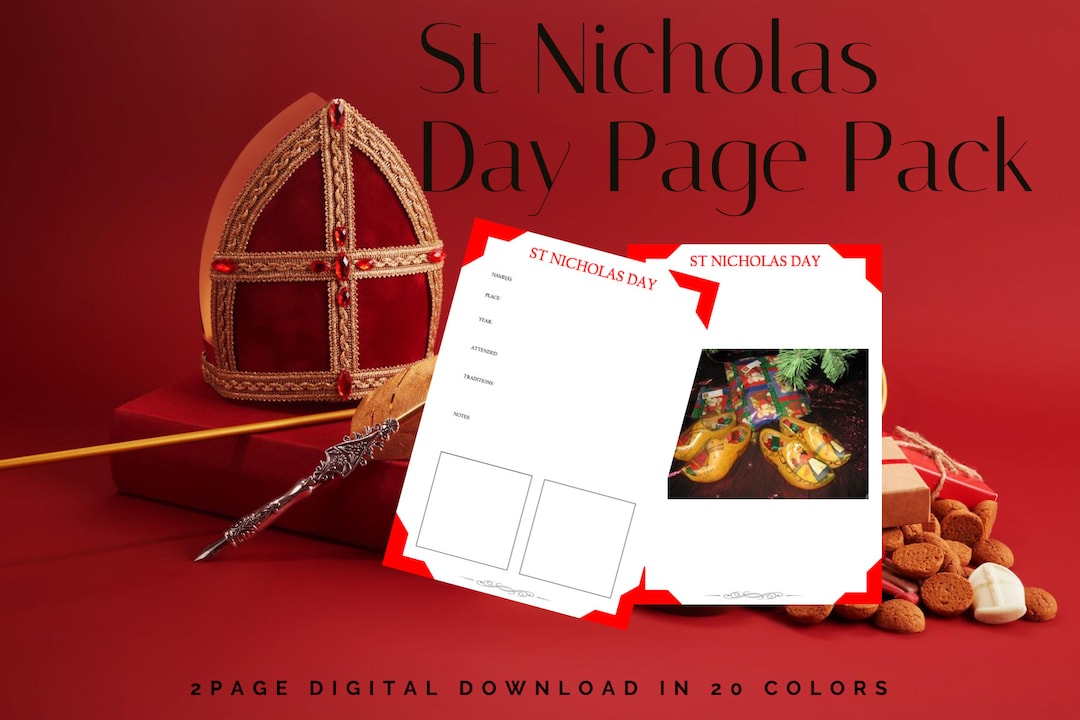 St Nicholas Day Page Pack - Printable (digital Download) Family History ...