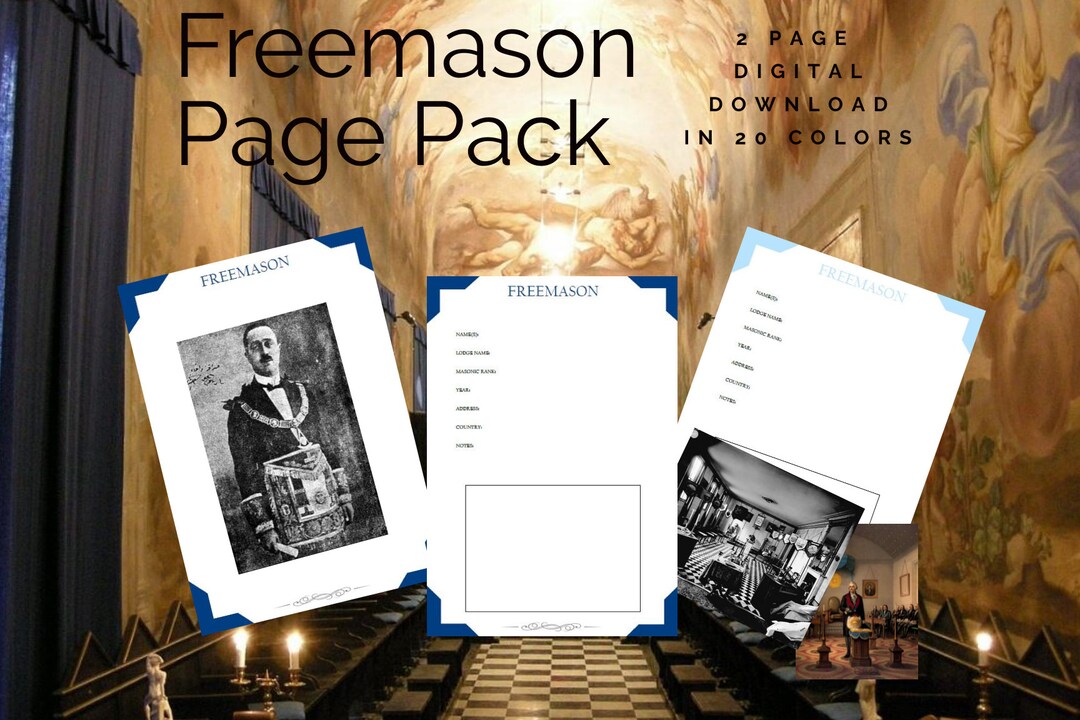 Freemason Page Pack - Printable (digital Download) Family History Pages ...