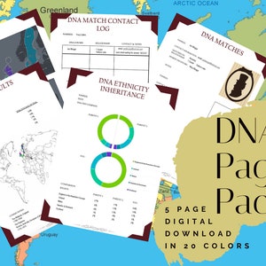 DNA Page Pack - Printable (digital Download) Family History Pages ...