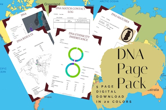 DNA Page Pack Printable digital Download Family History - Etsy