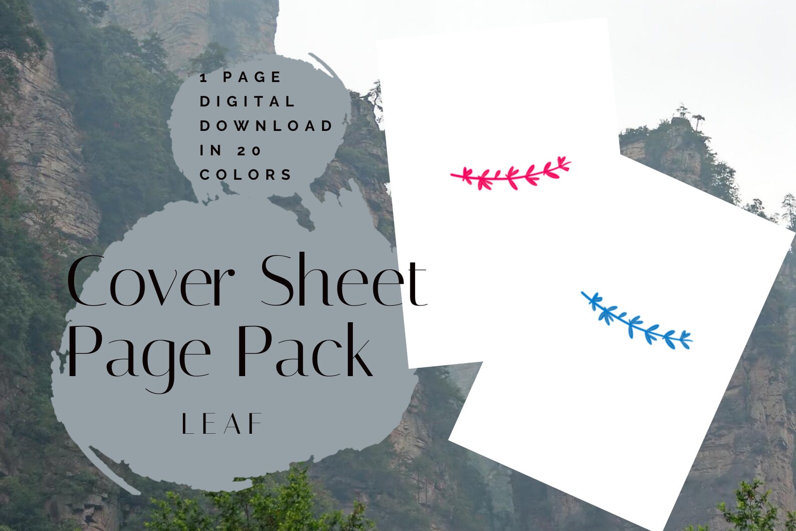 Cover Sheet (leaf) Page Pack - Printable (digital Download) Family ...