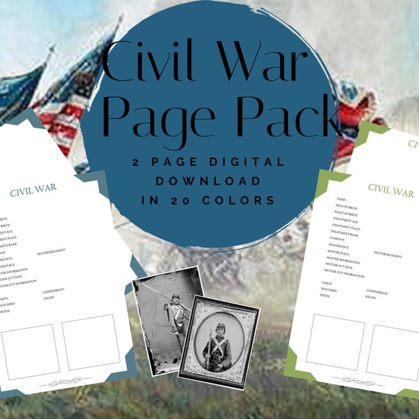 Civil War Templates - Etsy
