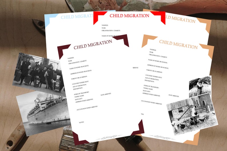 Child Migration Page Pack - Printable (digital Download) Family History ...