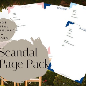 Scandal Page Pack - Printable (digital Download) Family History Pages ...