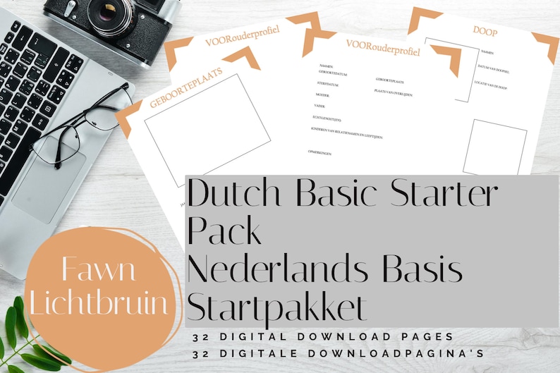 Dutch Basic Starter Pack - Fawn (digital Download) Family History Pages ...