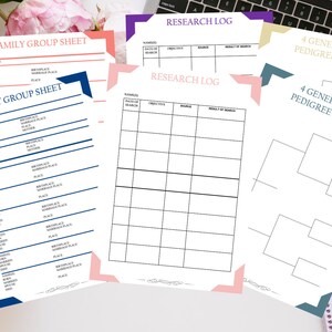 Family Group Sheet Page Pack - Printable (digital Download) Family ...