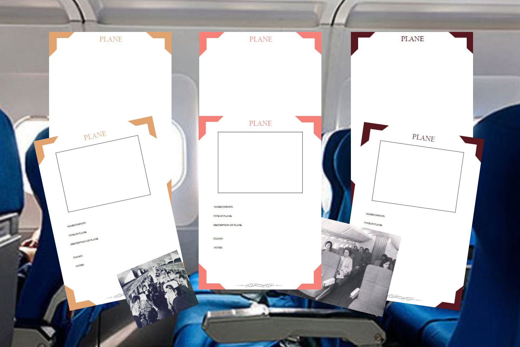 Plane Page Pack - Printable (digital Download) Family History Pages ...