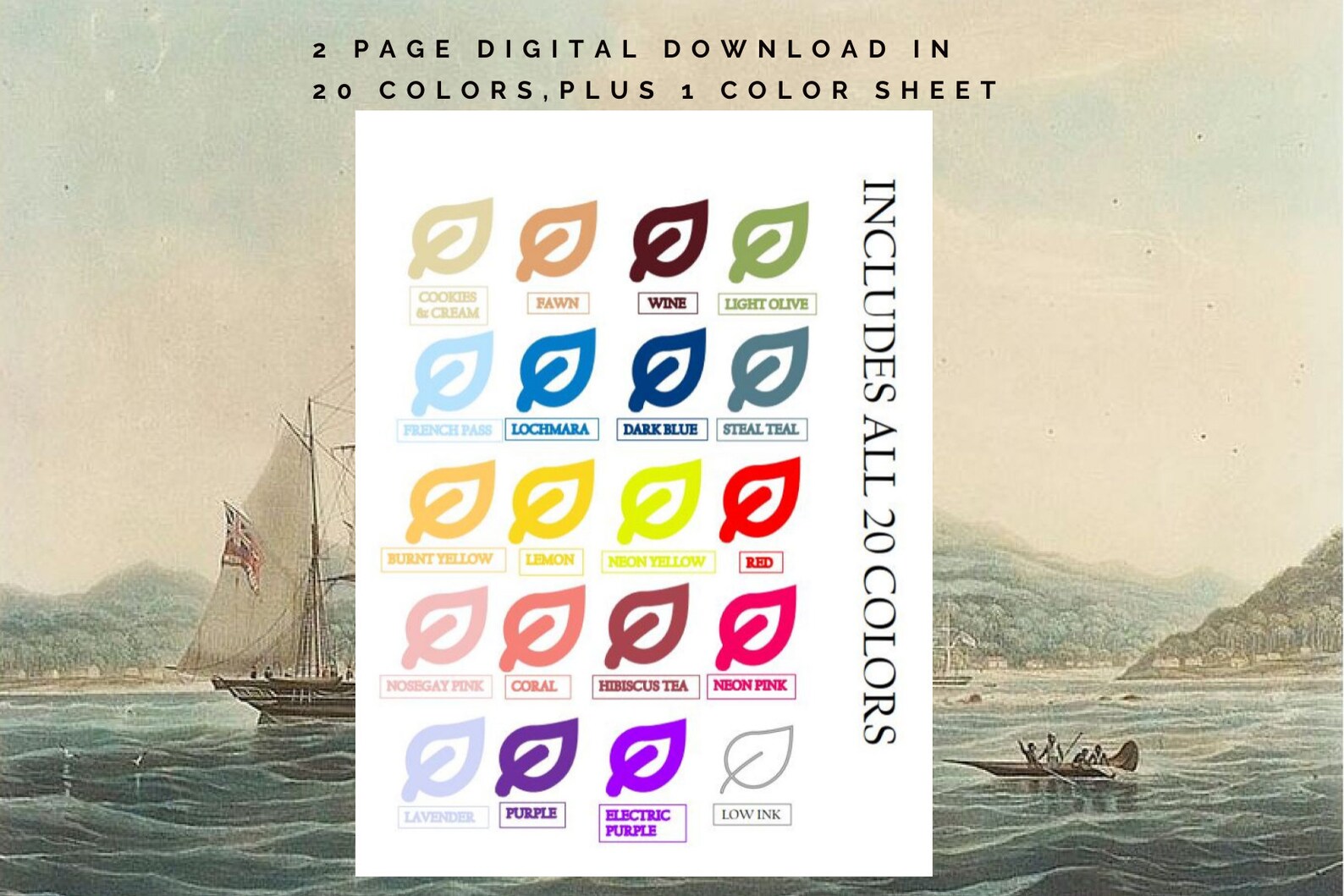 Immigration Page Pack - Printable (digital Download) Family History ...